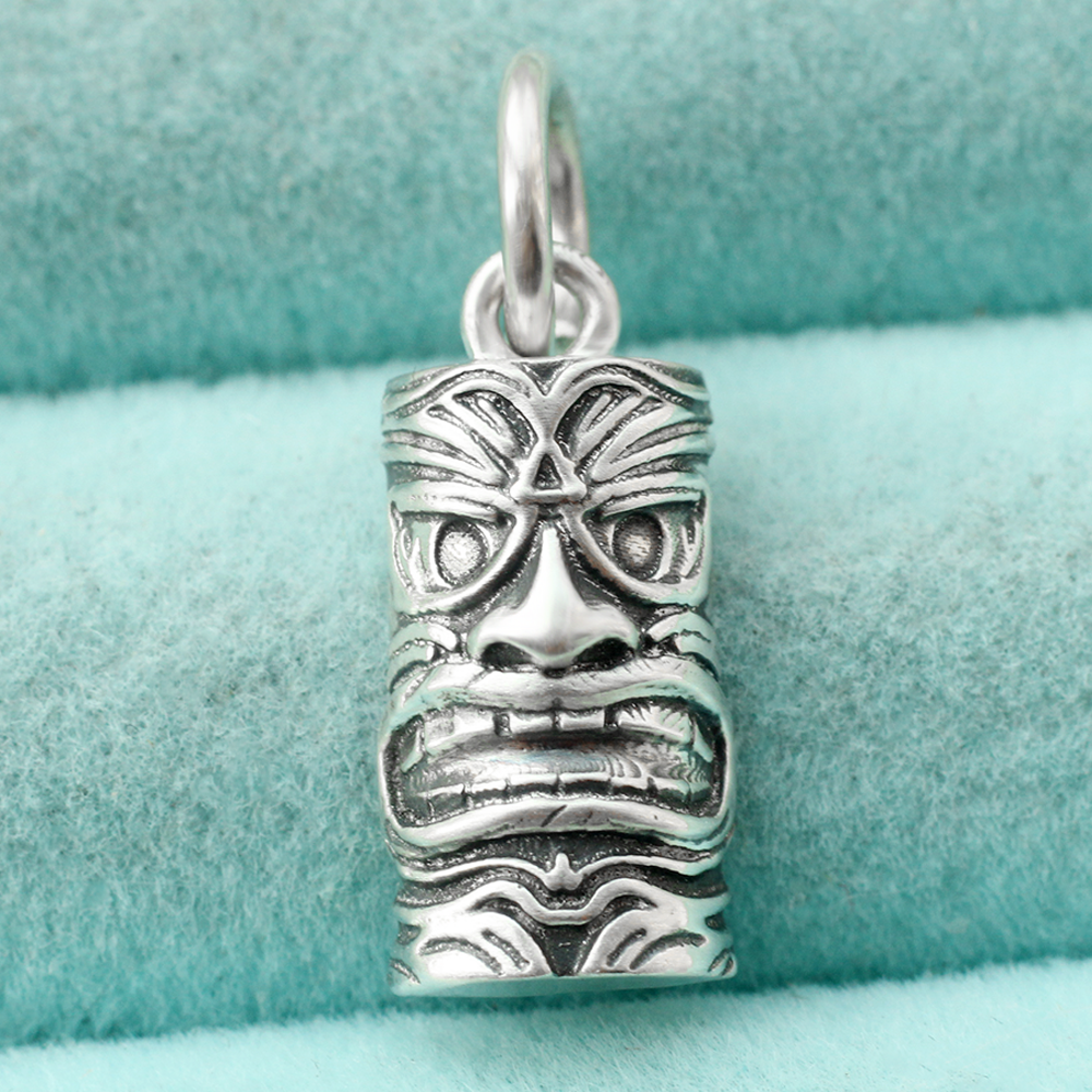 Native American Indian Totem Pole Pendant Charm 925 Sterling Silver ...