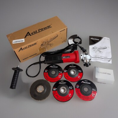 Avid Power Angle Grinder 7.5 Amp 4 1/2 inch Electric Grinder Open Box ...