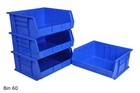 Rhino Tuff Plastic Parts Bins - Blue Red or Yellow Garage Shelving ...