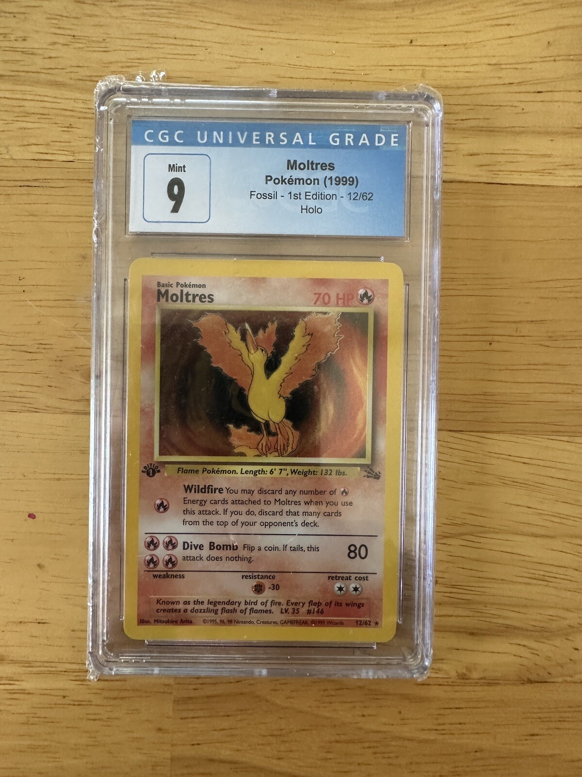 Pokémon TCG Moltres Fossil 12/62 Holo 1st Edition Holo Rare for sale ...