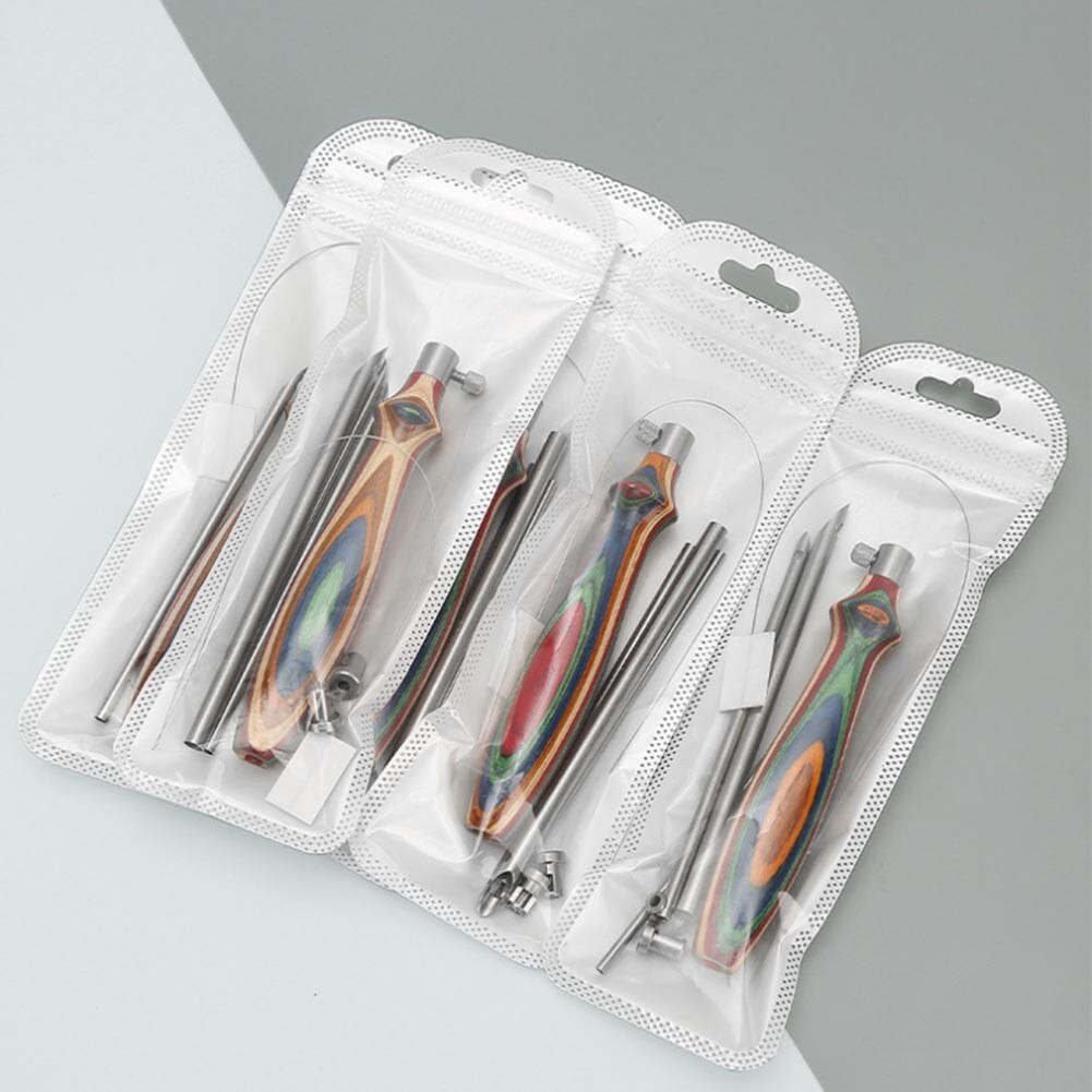 7 Pcs Embroidery Punch Pen Easy To Use Electroplating Alloy Durable New ...