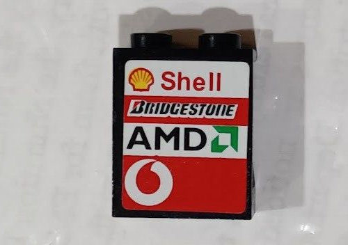 Lego 1x2x2 Panel w/ Shell, AMD and Vodafone Logo Sets 8672 / 8673 ...