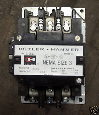 Cutler Hammer 90 Amp Contactor Cat. No. C10EN3 Nema 3 | eBay
