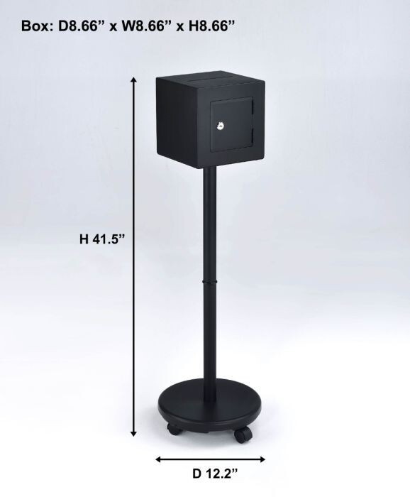 Kingdom KMCB8 Metal Collection Box with wheels-Secure & Mobile Donation ...