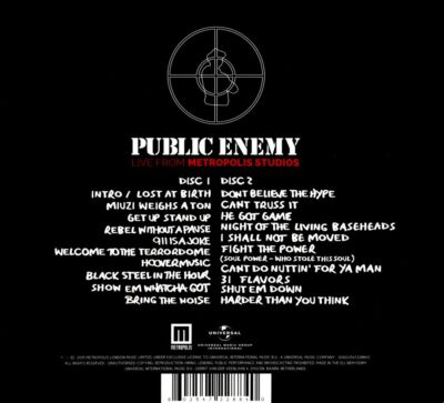PUBLIC ENEMY LIVE FROM METROPOLIS STUDIOS NEW CD 602547228840| eBay
