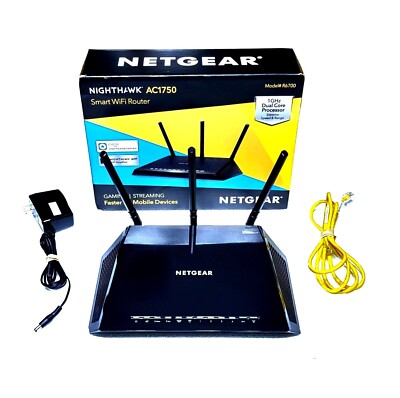 NETGEAR AC1750, Nighthawk Smart WiFi Router, 1 GHz Dual Core Processor ...