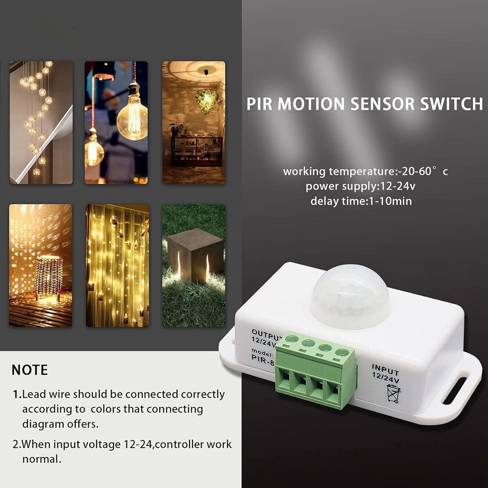 4x DC 12-24V Infrared PIR Motion Sensor Switches Module Body Sensing ...