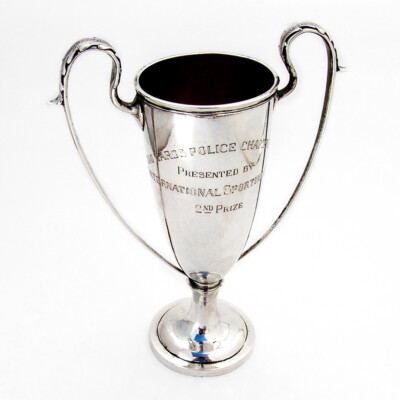 Chinese Export Silver Two Handled Trophy Cup Gilt Interior | eBay