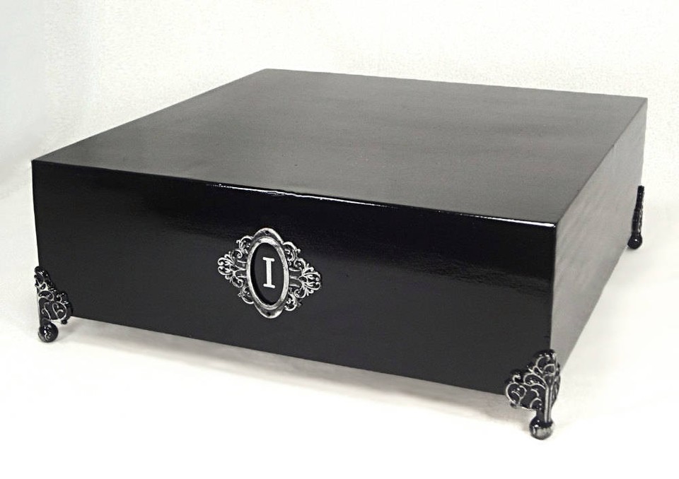 Black & Silver Square Box Wedding Cake Stand, Cupcake Stand Display, | eBay