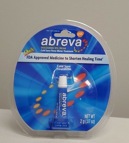 Abreva Cold Sore Fever Blister Treatment Net Wt. 2 g (.07 Oz.) Exp 10/ ...
