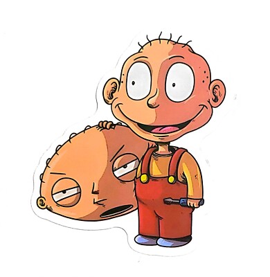 Family Guy STEWIE BRIAN GRIFFIN The Rugrats Parody Water Resistant ...