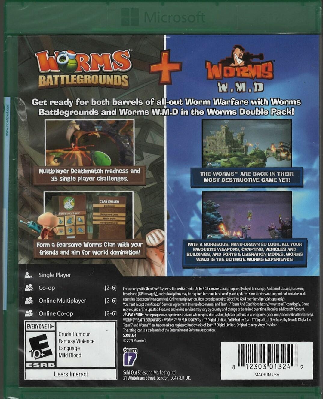 Worms Battleground + Worms W.M.D. - Microsoft Xbox One for sale online ...
