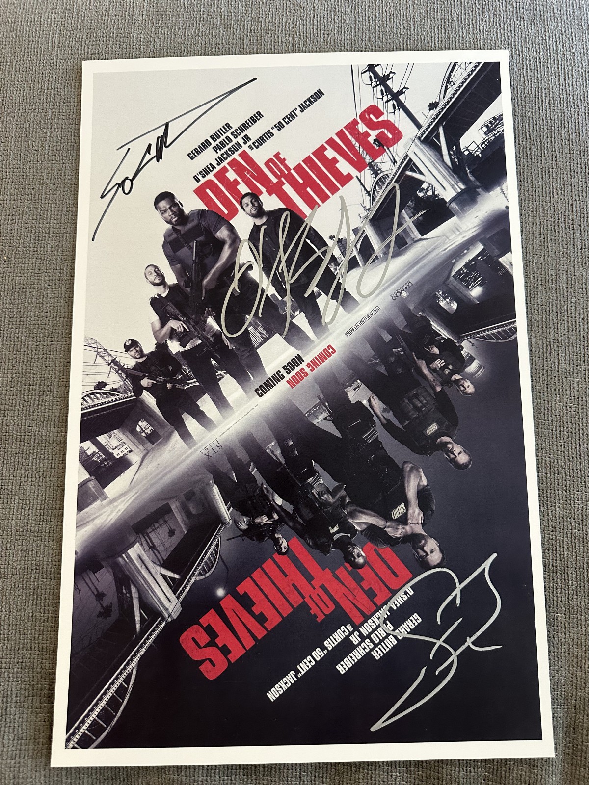 Den of Thieves Poster 11x17 Signed by 50 Cent Gerard Butler O’Shea ...
