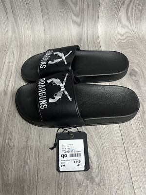 Roargun Logo Black Sliders UK Size 8 Brand New | eBay UK
