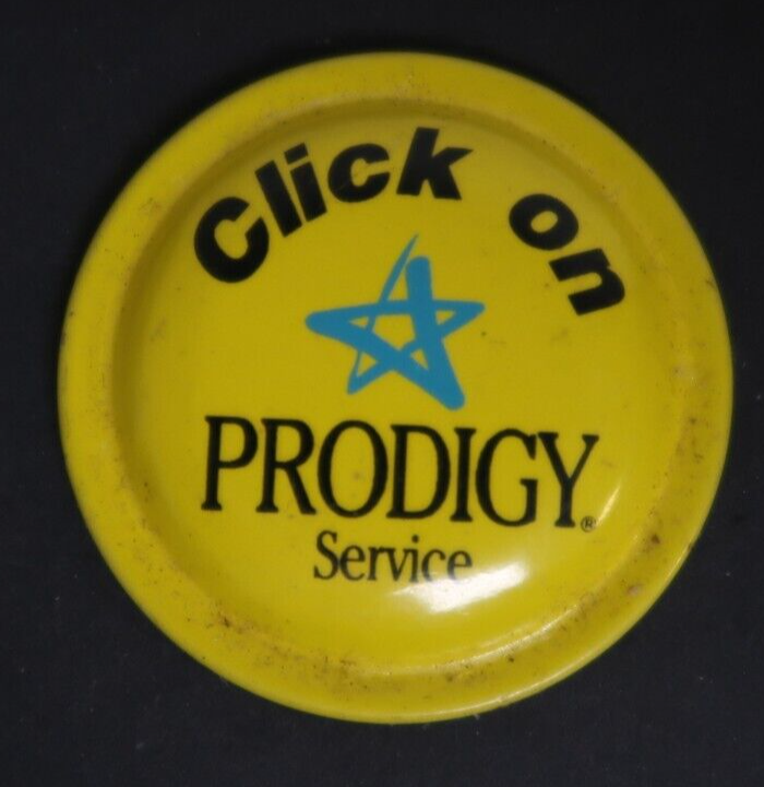 Click on Prodigy Service Button Badge Collectable Metal Pin 1.5" Yellow ...