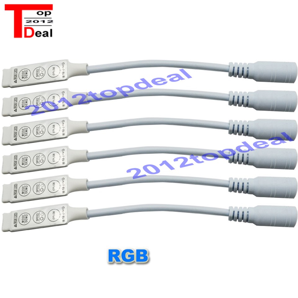 Mini 3 keys DC12/24V Led Controller with Female DC Connector T Control ...