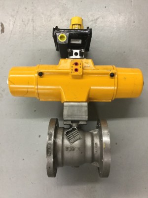 Xomox Tufline Ball Valve 4" 150 RF FLG CF8M, Hytork-681 Act & Beacon ...