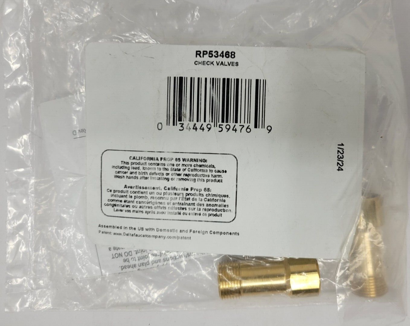 Delta RP53468 Pilar Check Valves Brass for sale online | eBay