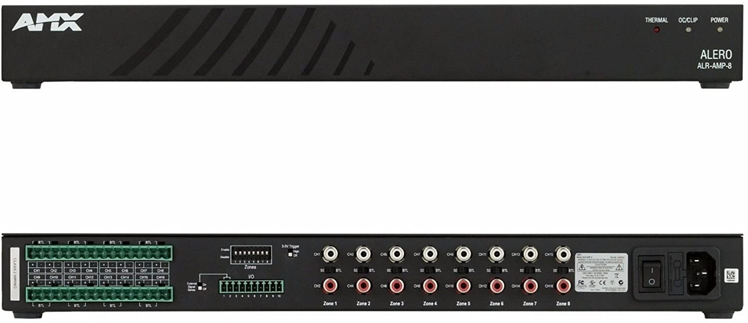 AMX FG1104-01 Alero 8 Zone (Alero ALR-AMP-8) 8 Zone 16 Channel Power ...