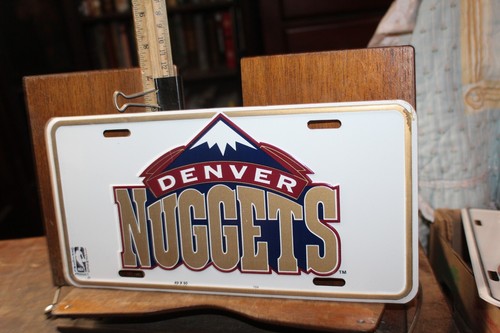 Vintage NOS NBA Embossed Metal License Plate Denver Nuggets | eBay