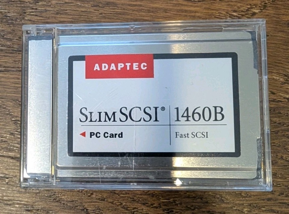 ADAPTEC 1460B - SlimSCSI PCMCIA Fast SCSI Adapter PC Card + Cables ...