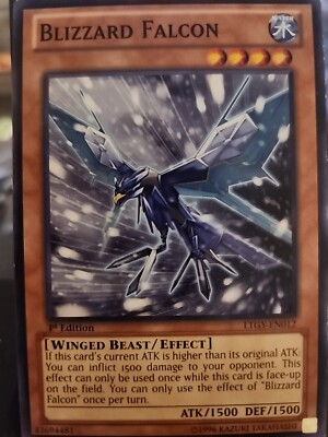 Blizzard Falcon - 1st Edition - Yugioh Water Monster - Vintage | eBay