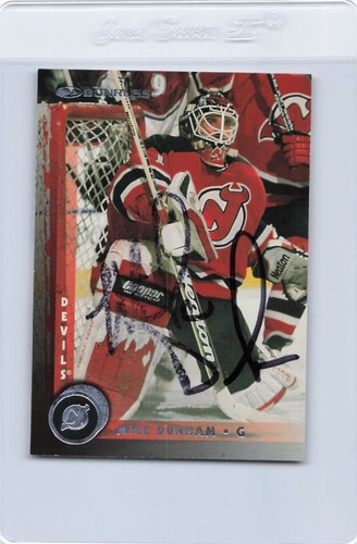1997/98 Donruss #93 Mike Dunham Devils Signed Auto *J7982 | eBay
