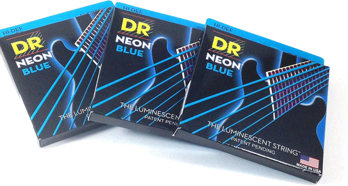 DR Guitar Strings 3 Pack Electric Neon Blue 10-46 Light 7445005548561| eBay
