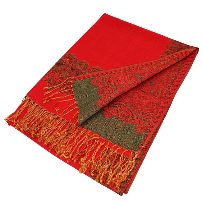 US-SELLER New Reversible Border Paisley Pash, Scarf Shawl Wrap Elegant ...
