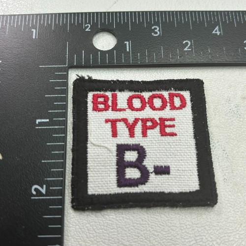 BLOOD TYPE B- Patch 371V | eBay