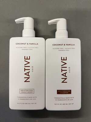 Native - Shampoo and Conditioner - Coconut & Vanilla - 16.5 fl oz | eBay