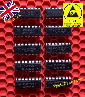 10pcs Deal CD4028 BDC To Decimal Decoder ICx10 Chips Sale Dip16 Uk ...