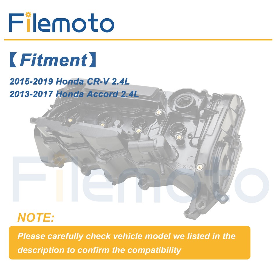 Valve Cover w/ Gasket for 2013-2017 Honda Accord 2015-19 CR-V 2.4L ...