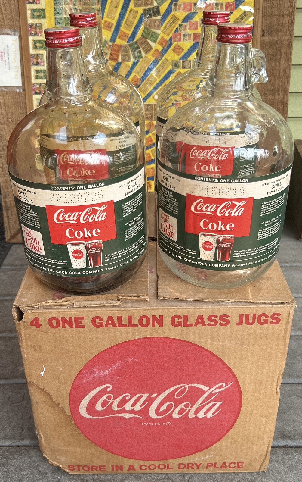 VTG 1960's 1 Gallon Coca-Cola Coke Syrup Glass Jug Bottle W/Cap ...