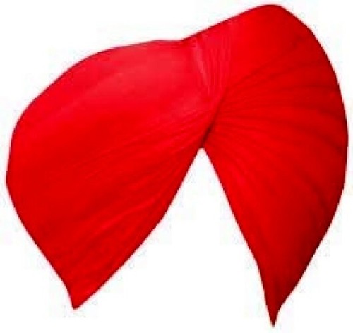 Sikh Punjabi Turban Pagg Dastar Pagri Full Voile Double stitch Red 6M ...