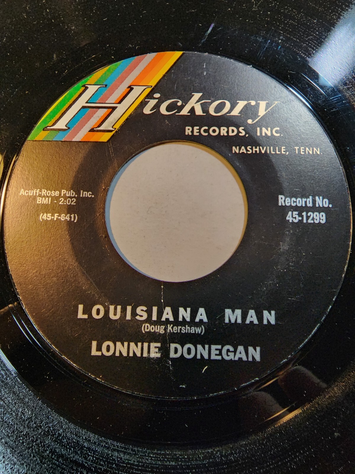Lonnie Donegan: Louisiana Man / Lovey Told Me Goodbye - Hickory VG+ ...