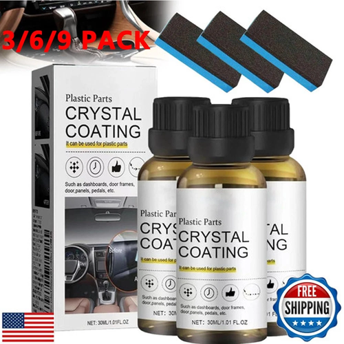 3-9 SET Plastic Part Crystal Coating Car Refresher Agent Maintenance ...