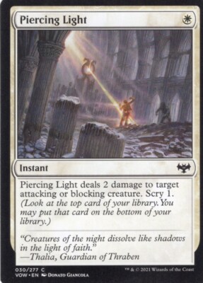 PIERCING LIGHT 030/277 INNISTRAD CRIMSON VOW MTG MAGIC NM ...
