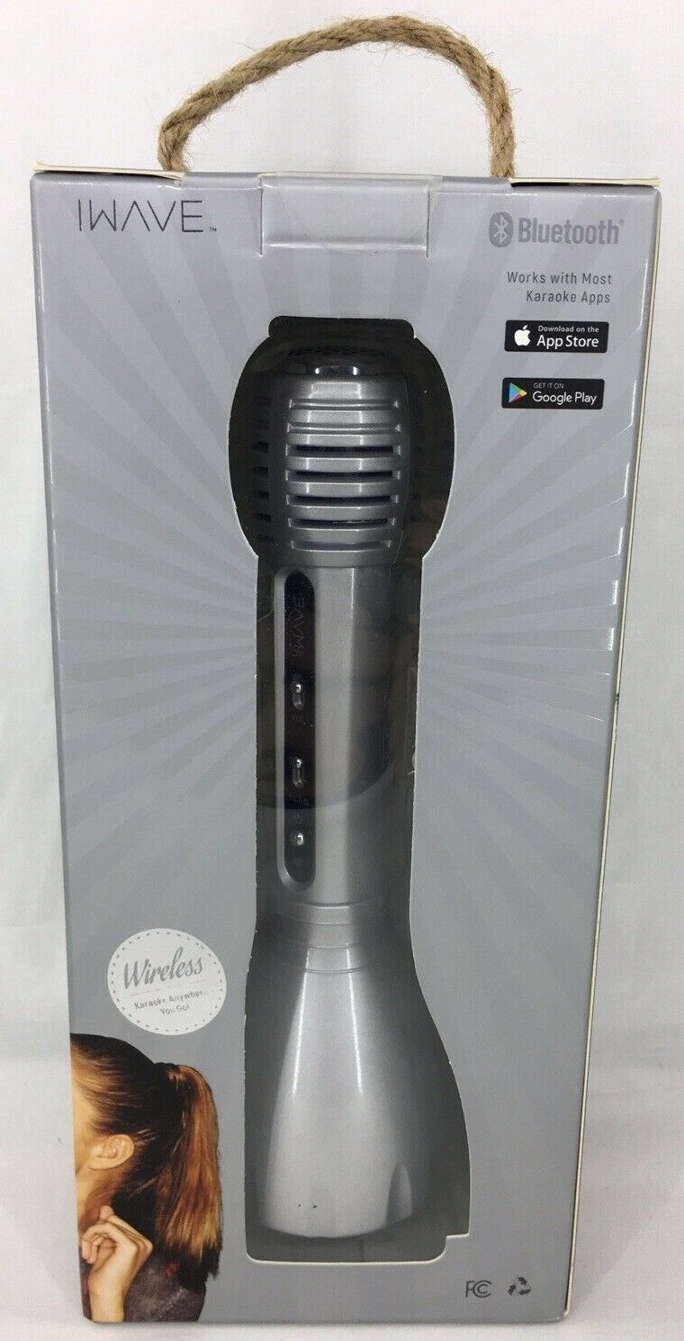 IWAVE Karaoke Microphone & Speaker Bluetooth Wireless Rechargeable Sync ...