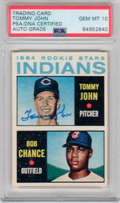 1964 Topps #146 Tommy John signed Cleveland Rookies RC PSA/DNA auto Grade 10 | eBay
