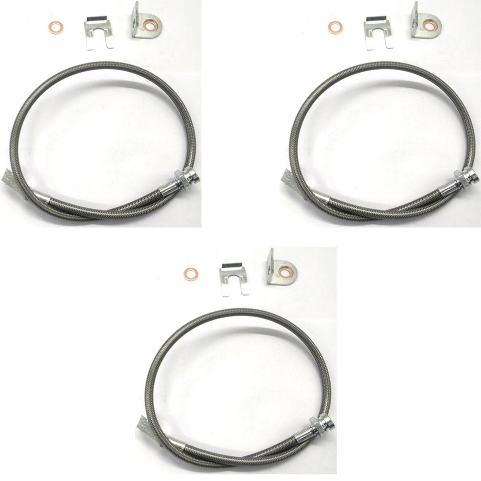 Extended Stainless Brake Lines For 87-06 Jeep Wrangler TJ YJ 84-01 ...