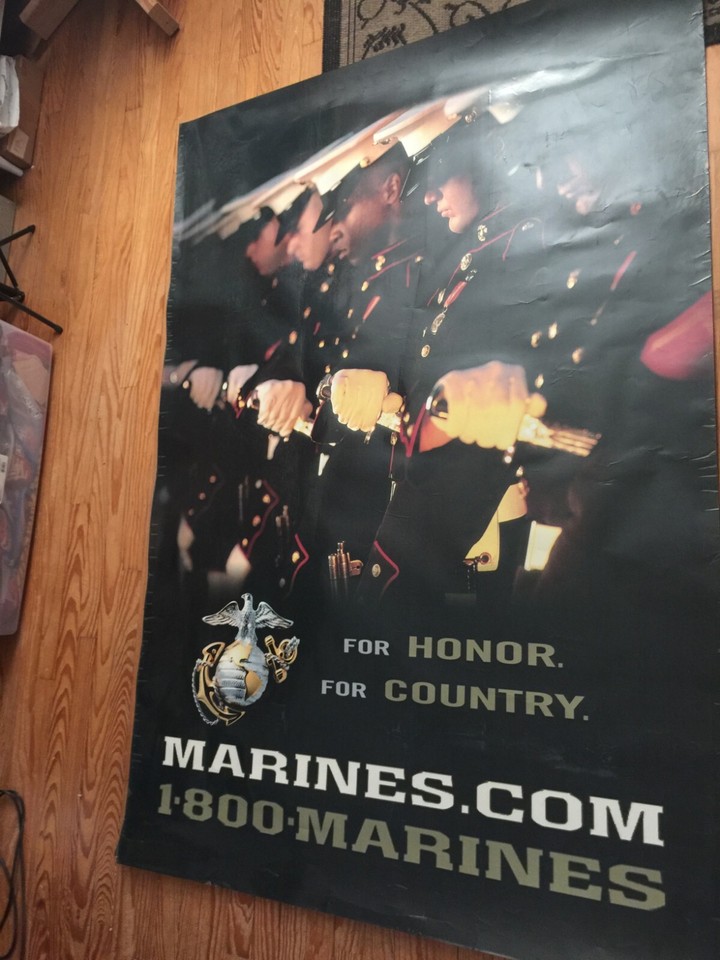 USMC Marine Corps 1990s 2000s recruiting poster huge! | eBay