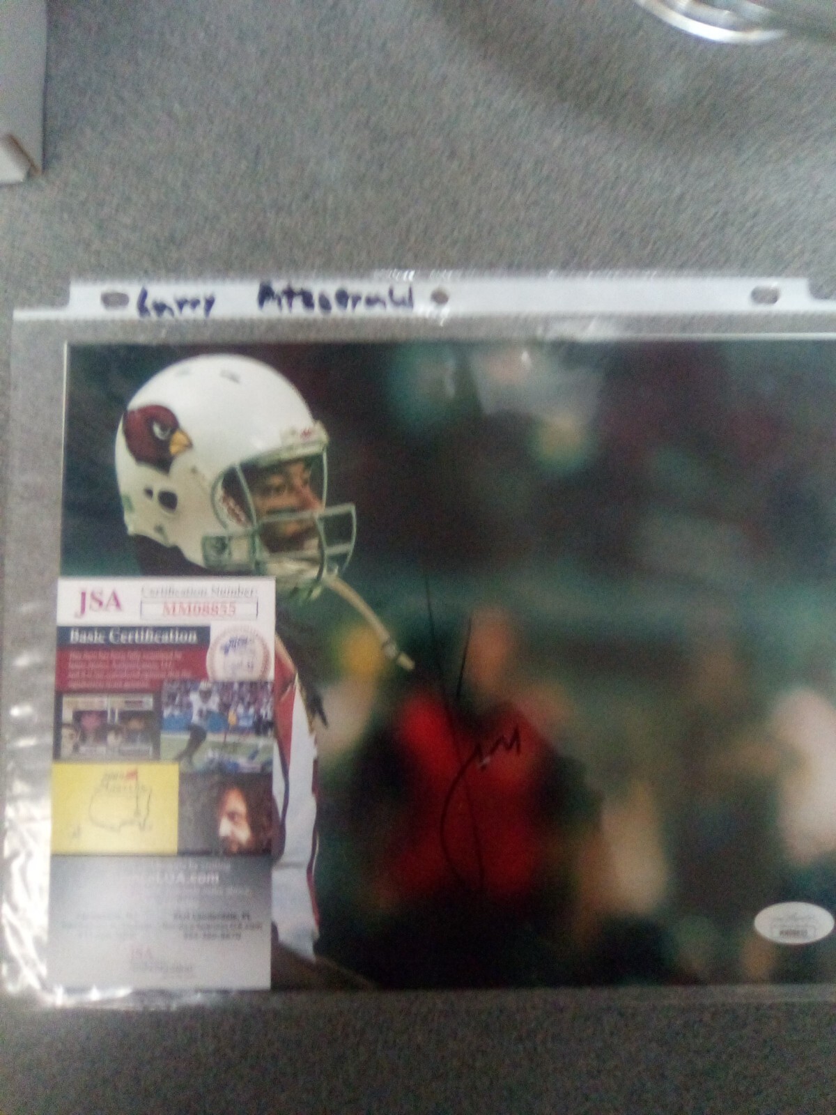 Larry Fitzgerald Autographed Memorabilia | Signed Photo, Jersey ...
