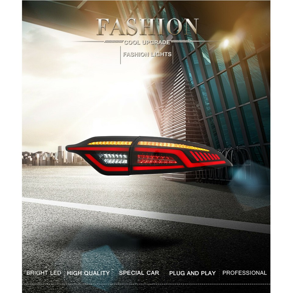 For Toyota Corolla Red LED Tail Lights Sequential Replace OEM Rear Lamp ...