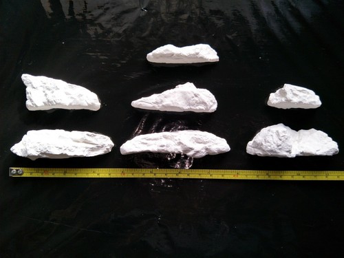 005 " EMBANKMENTS," PLAIN WHITE PLASTER ROCK - 7 PIECES | eBay