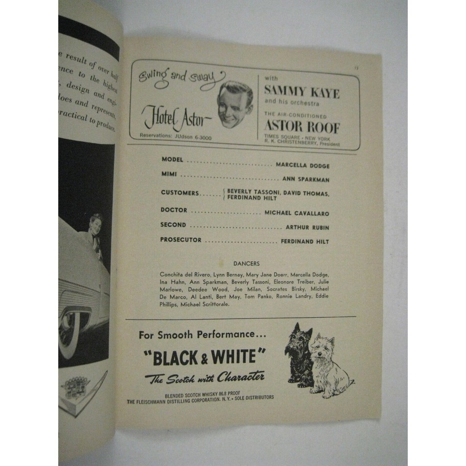 Can Can Playbill 1954 Sam Shubert Theatre Cole Porter Lilo Gwen Verdon ...