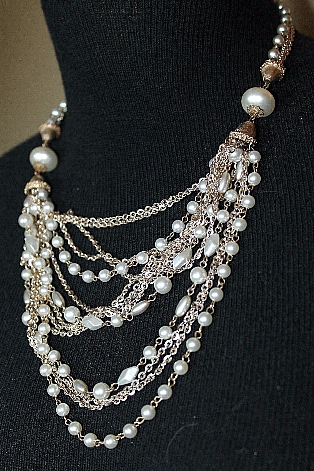 Vintage Art Deco Flapper Retro Designer Pearls Chains… - Gem