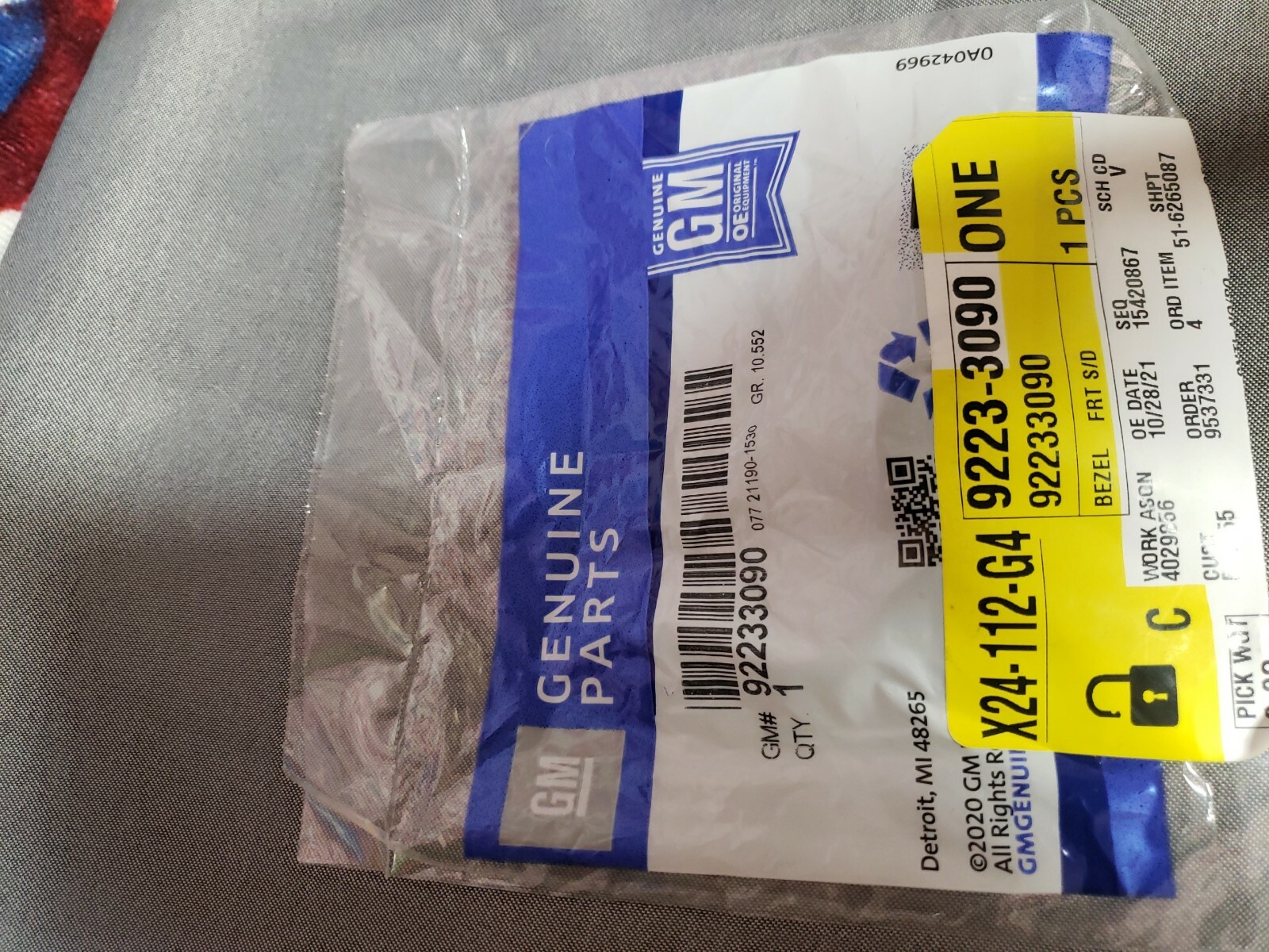 Original GM/Vauxhall 92233090 Lock Cover | eBay