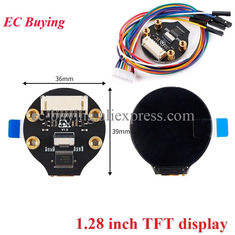 1.28inch TFT LCD Display Module Round RGB IPS 240x240 Resolution GC9A01 ...