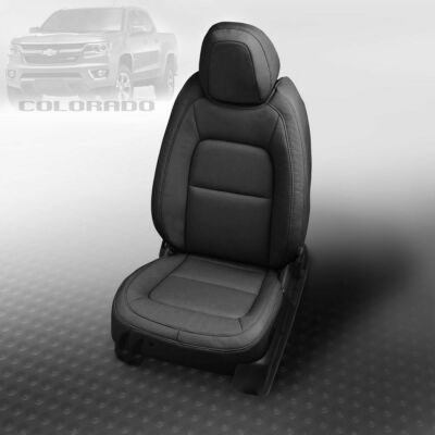 Chevy Chevrolet Colorado Black Leather Seat Covers -Upgrade Your Cloth ...
